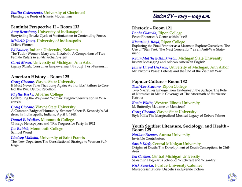 Conference Booklet Layout by Michelle Nunez at Coroflot.com
