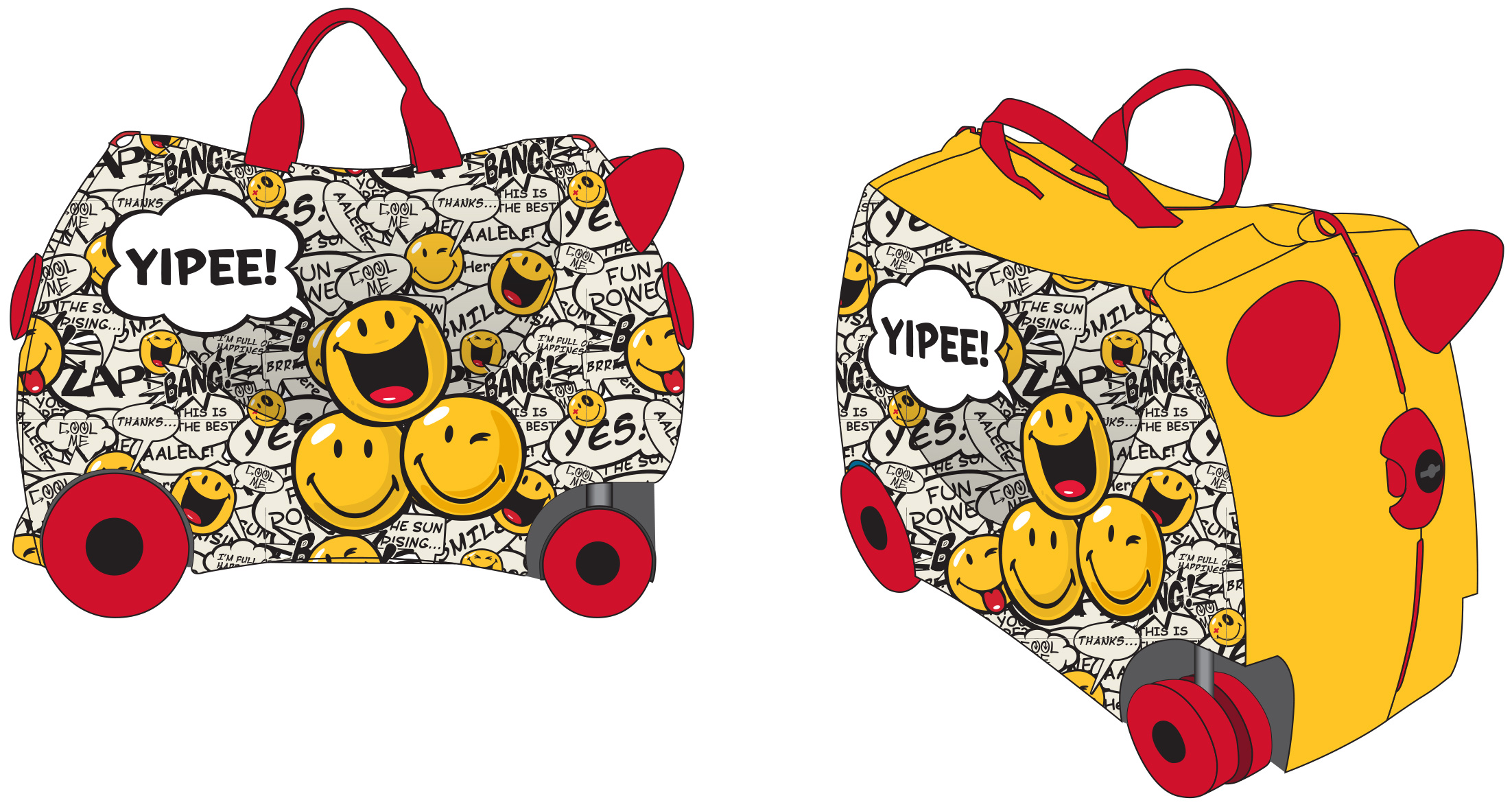 Smiley Luggage Collection by Michael Grogan at Coroflot.com