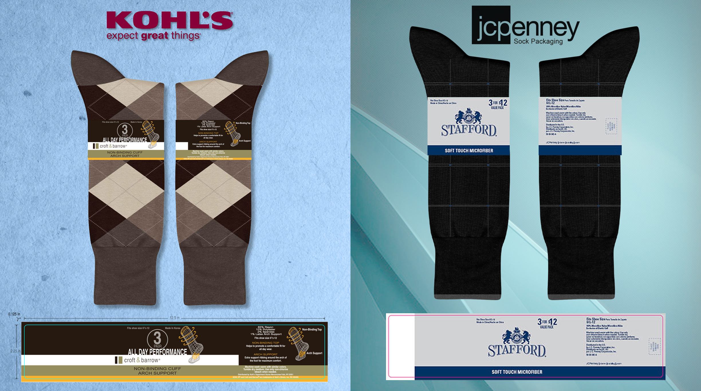 Sock Packaging & Hang Tags by Michael Grogan at Coroflot.com