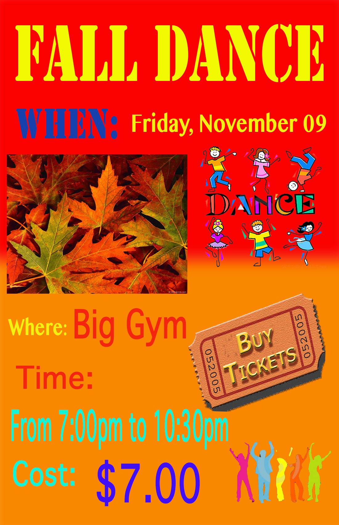 Fall Dance Poster 3 by Sayra D. at Coroflot.com