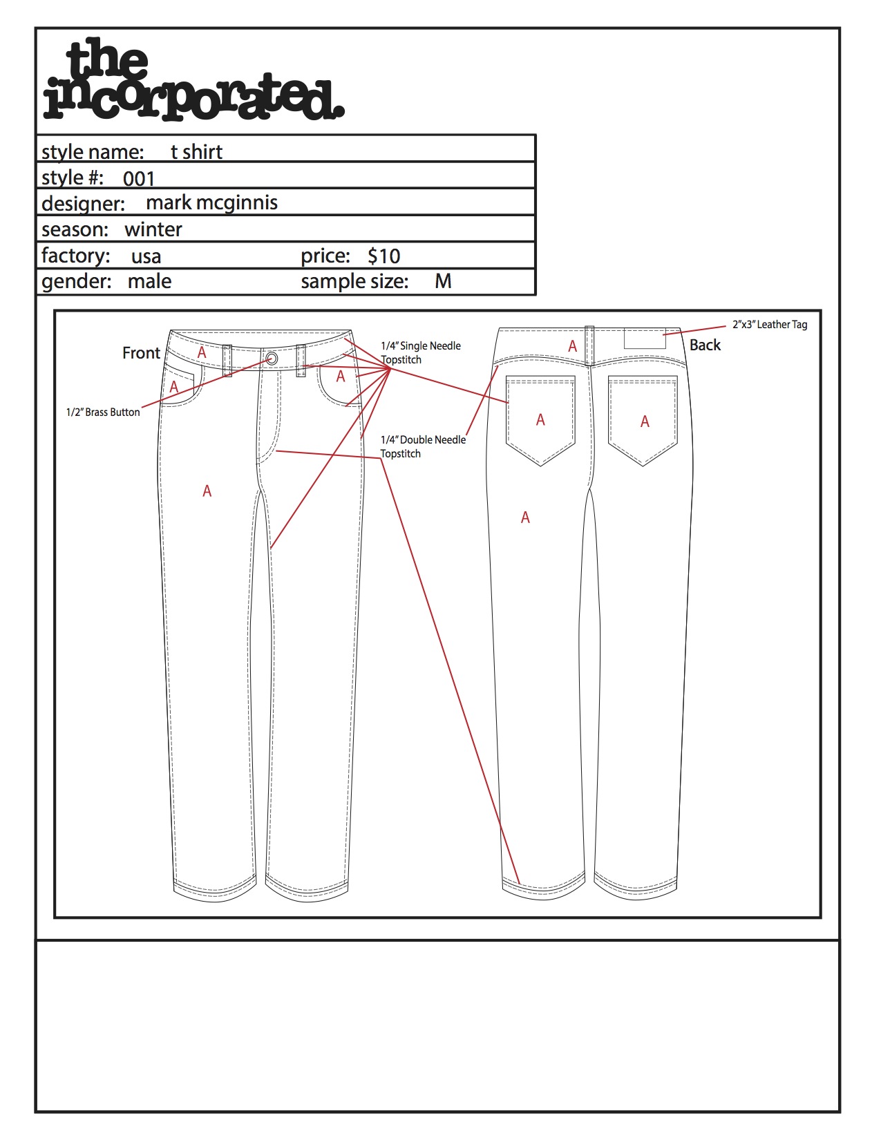 Technical Apparel Drawings by Mark McGinnis at Coroflot.com