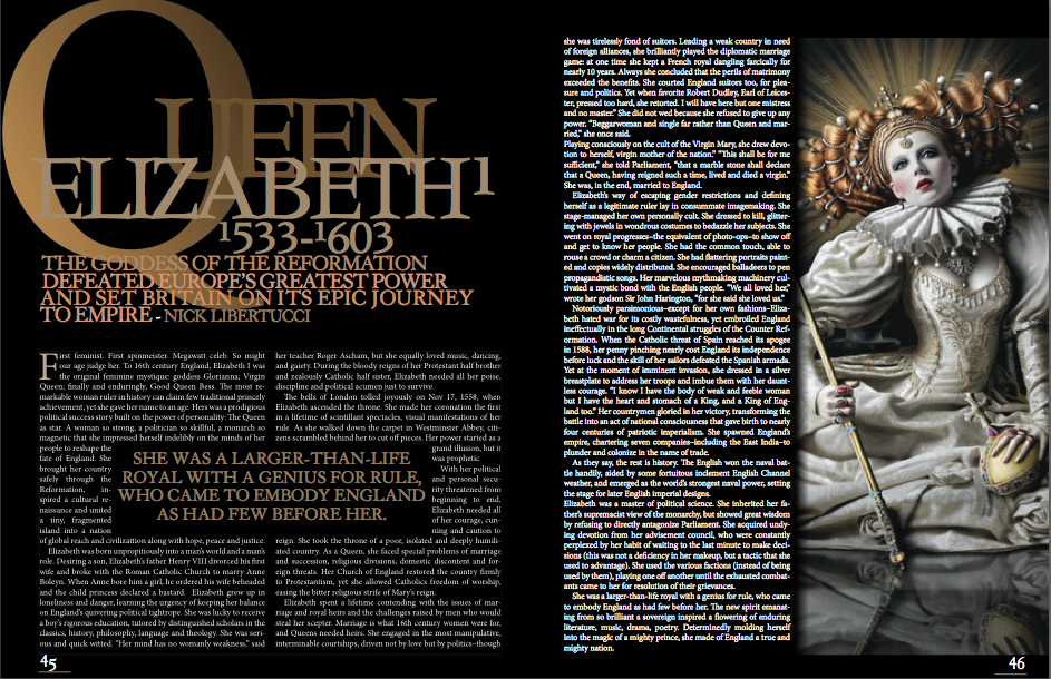 Queen Elizabeth double page magazine spread by Nick Libertucci at ...