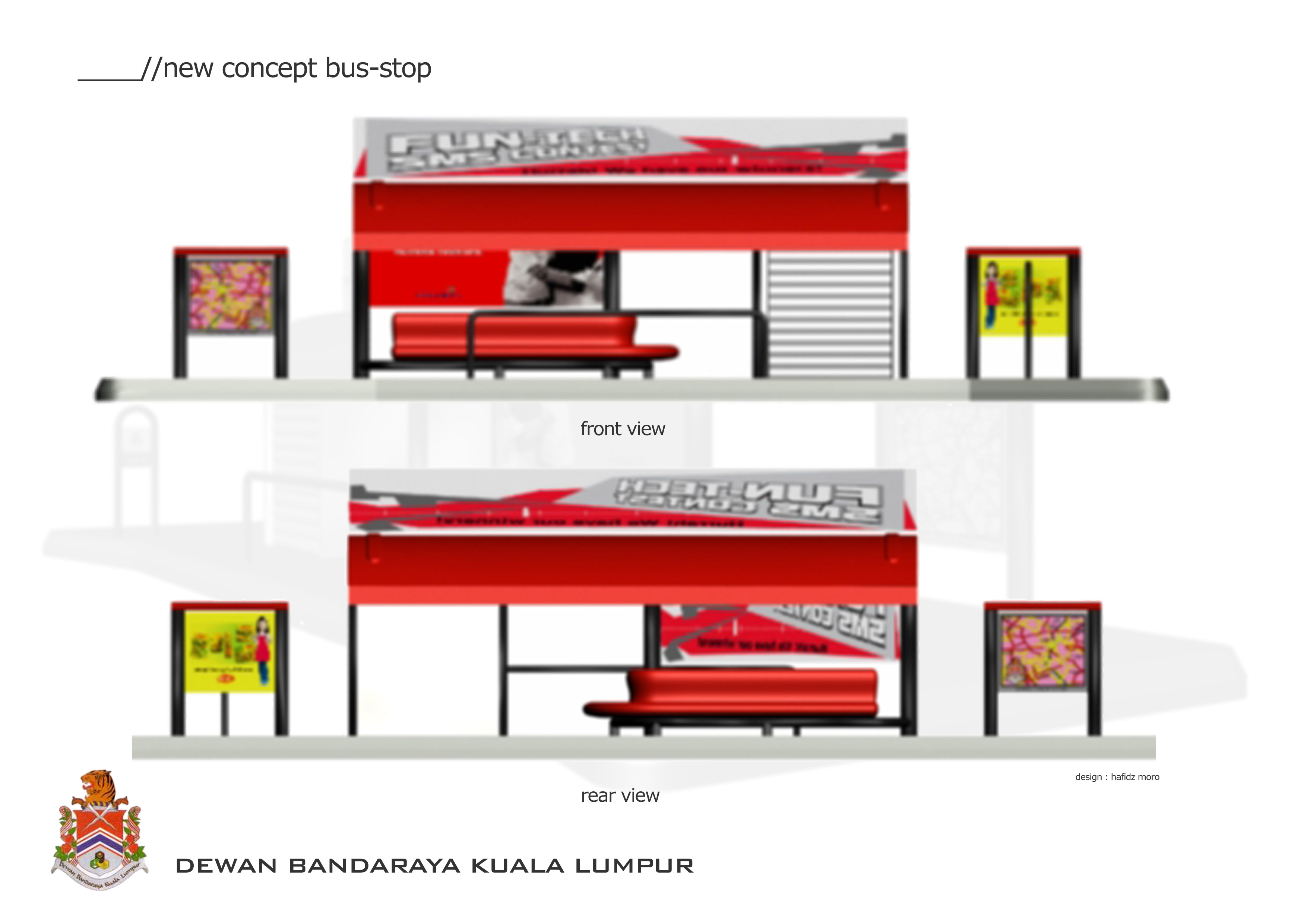Urban Design - DBKL Bus-stop Concept by HafidzMoro Moro at Coroflot.com