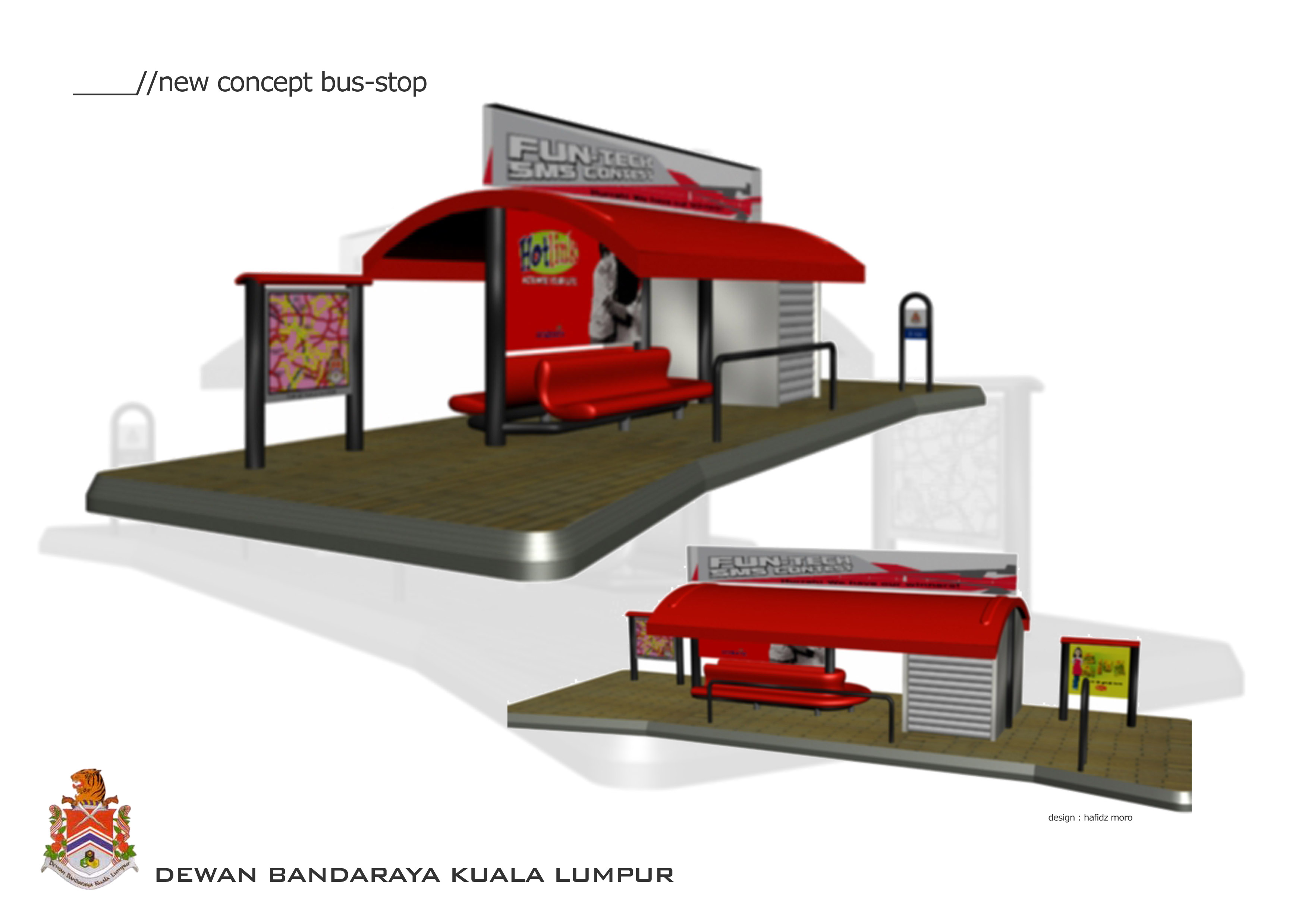 Urban Design - DBKL Bus-stop Concept by HafidzMoro Moro at Coroflot.com