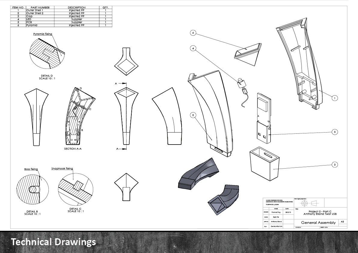 USB CAD modeling + Render (2013) by Thomas Ting at Coroflot.com