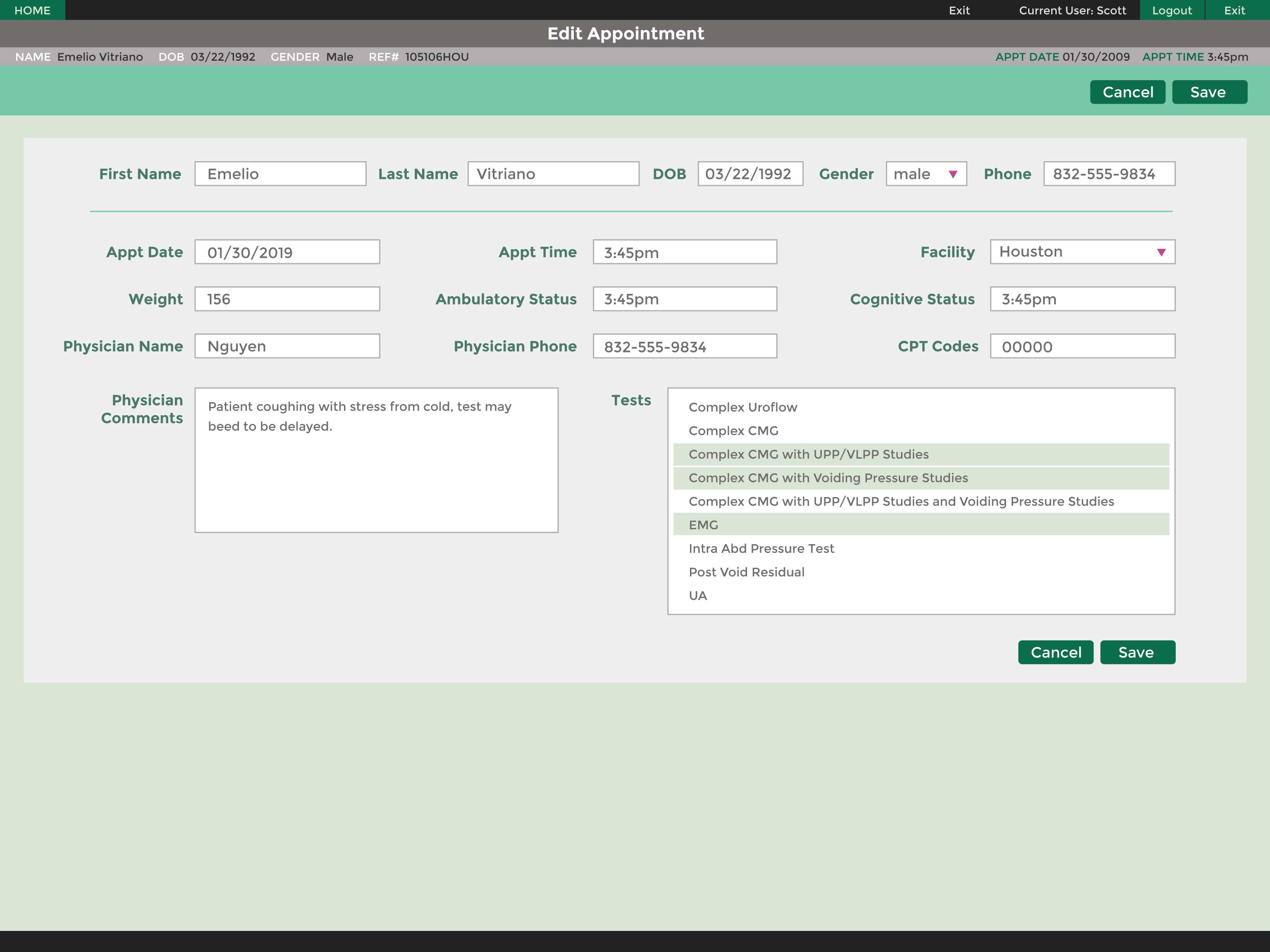 Medical Device Test Interface UI by Scott Head at Coroflot.com