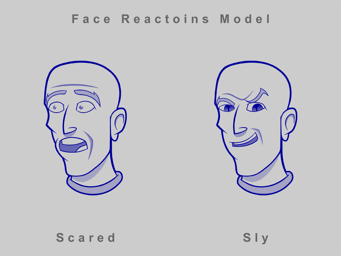 Face Reactions Model by mezo arts at Coroflot.com