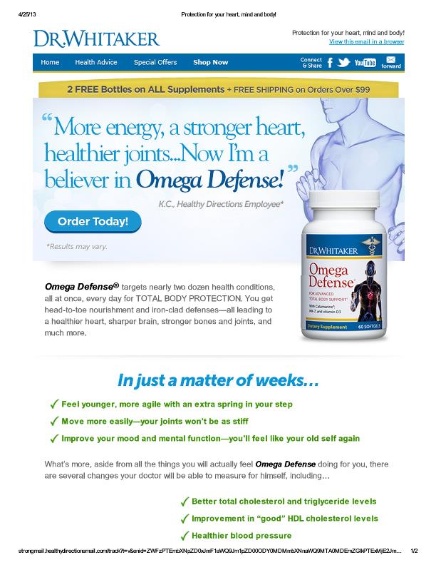 Omega Defense email by Ken Charney at Coroflot.com