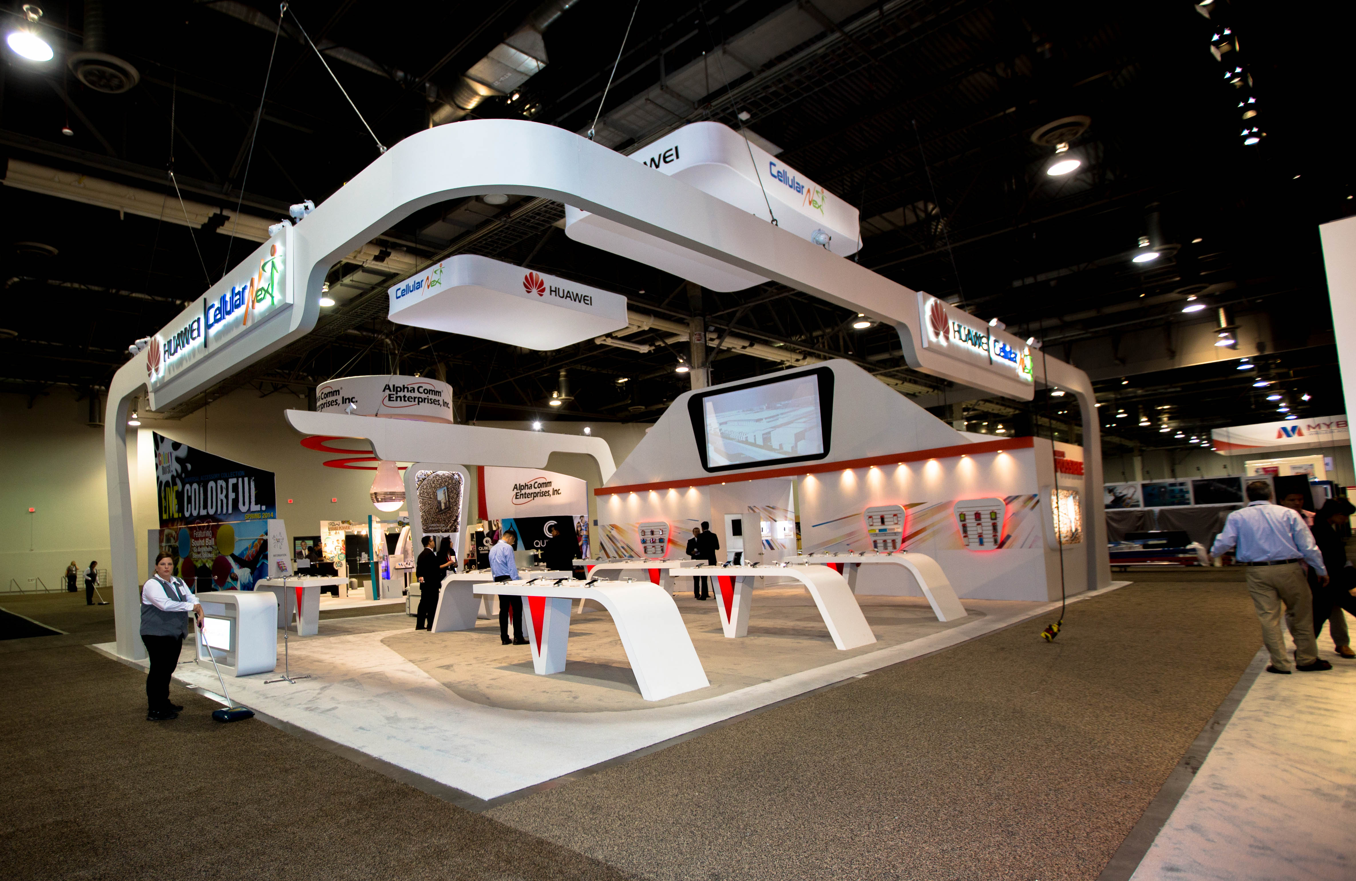 Huawei booths by Christina Moore at Coroflot.com