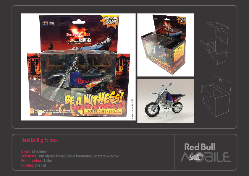 Red Bull promotional gift box by Ricko Kellerman at Coroflot.com