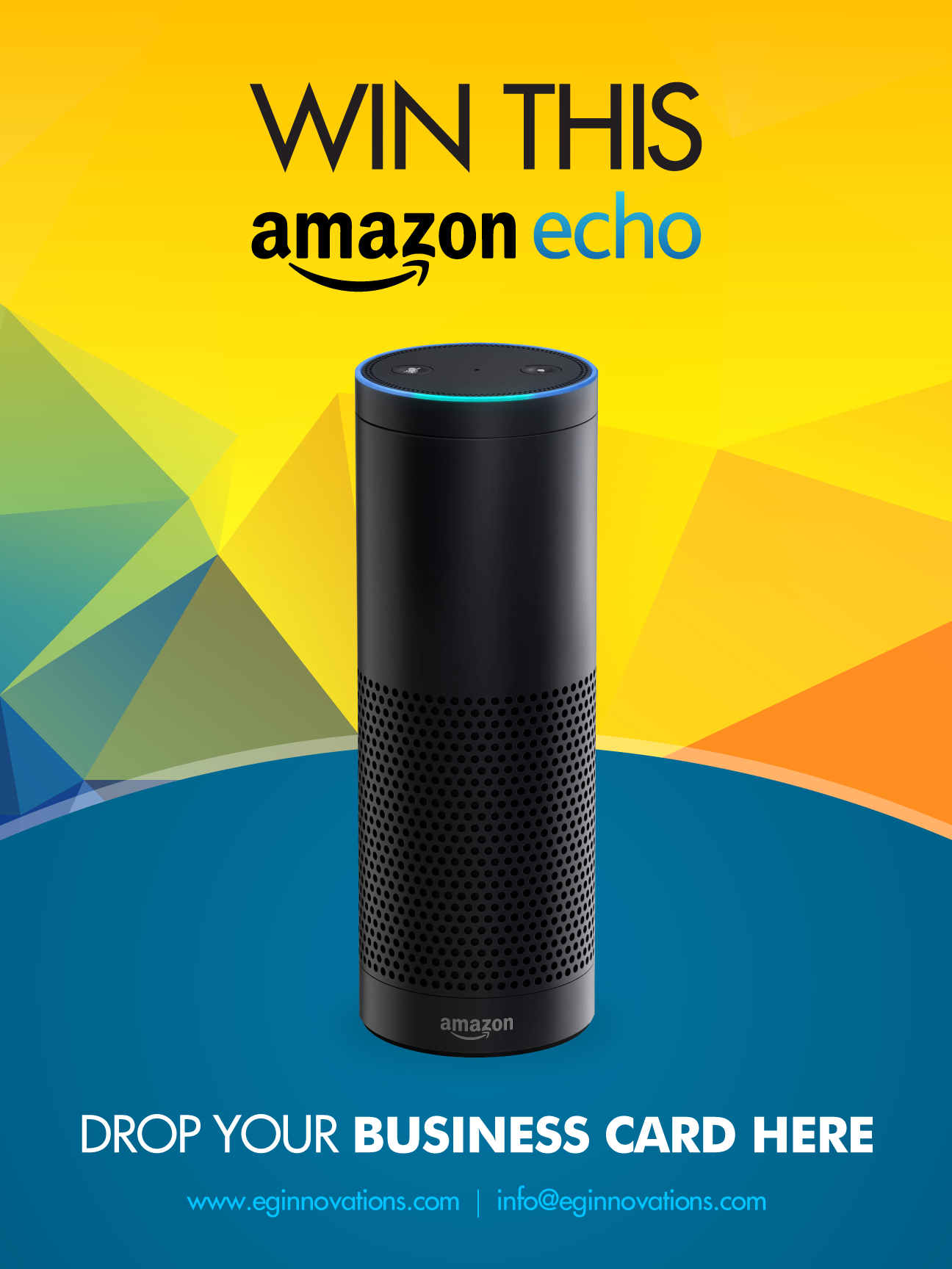 Amazon Echo – Giveaway Poster Design by Madhu Barathi at Coroflot.com