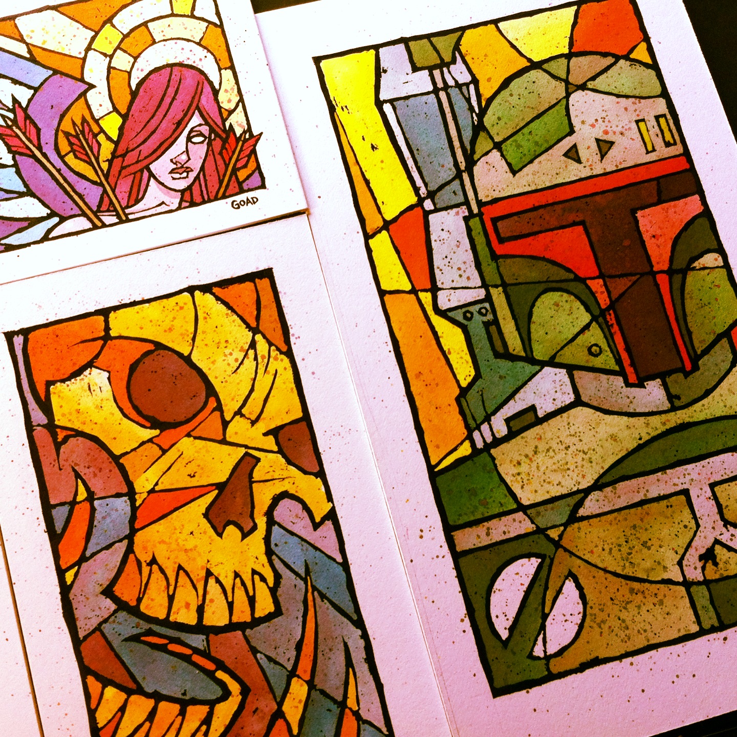 "Stainglass" illustrations by Jason Goad at Coroflot.com
