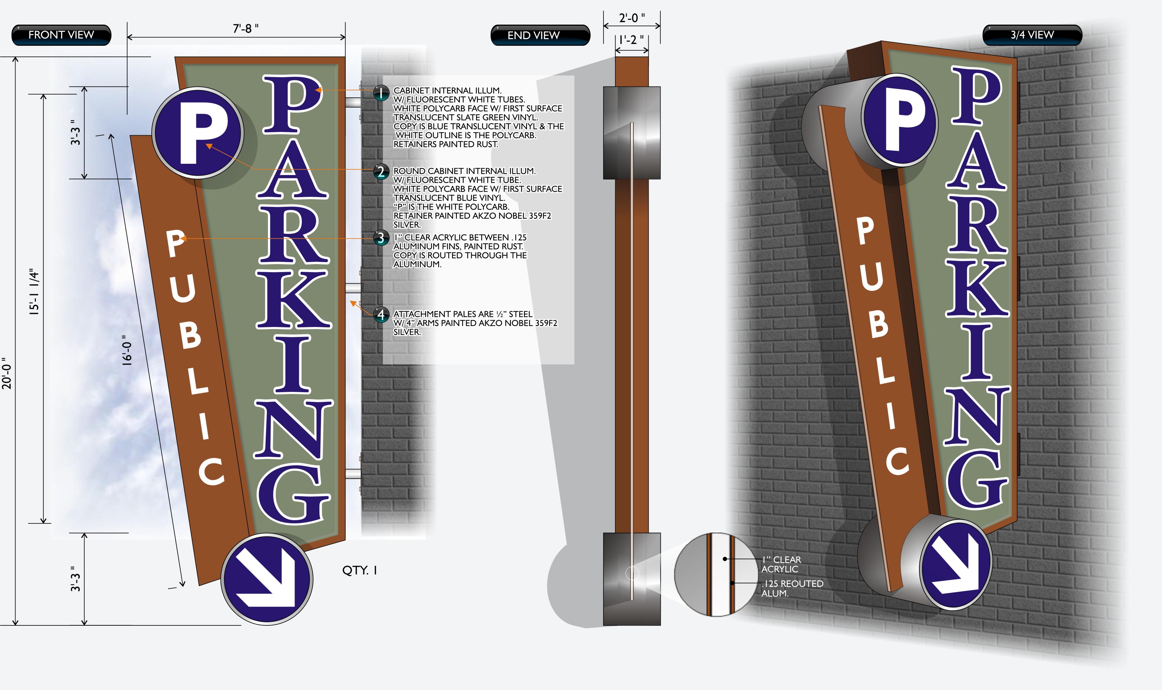 sign design & Shop drawings by Jim Walton at Coroflot.com