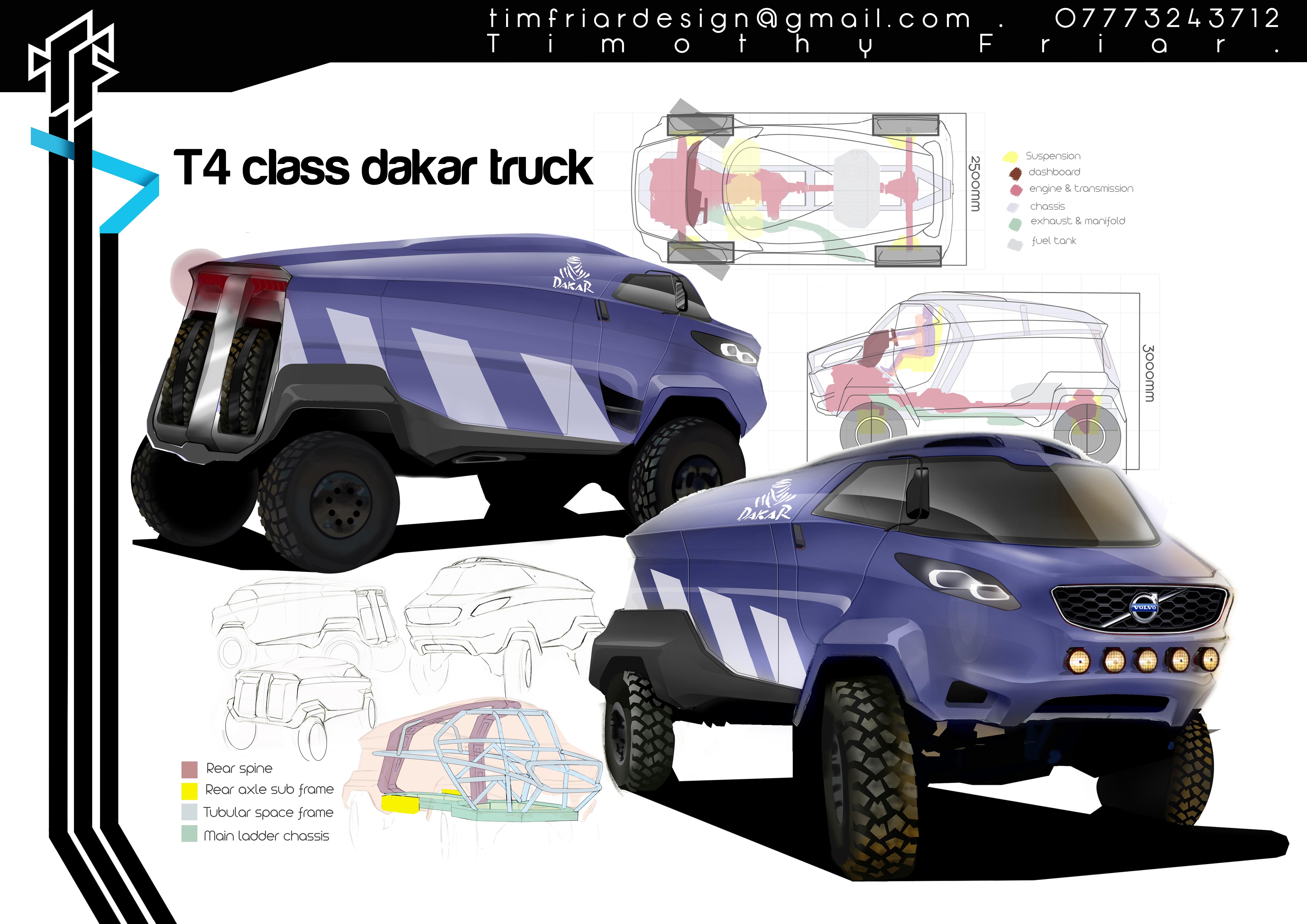 T4 Dakar Rally Truck Concept - Volvo by Timothy Friar at Coroflot.com