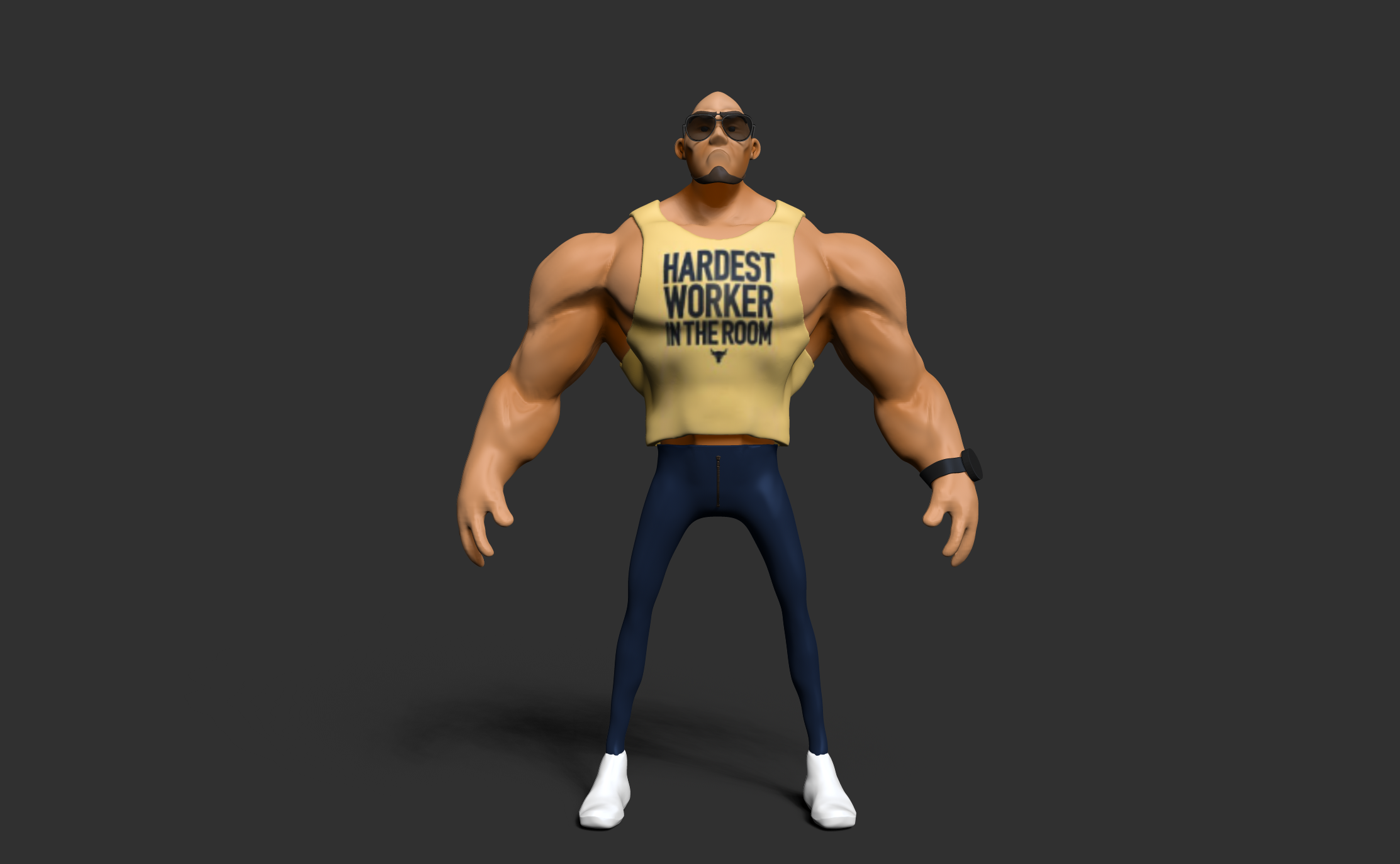body builder character modeling by ceffie setiyawan at Coroflot.com