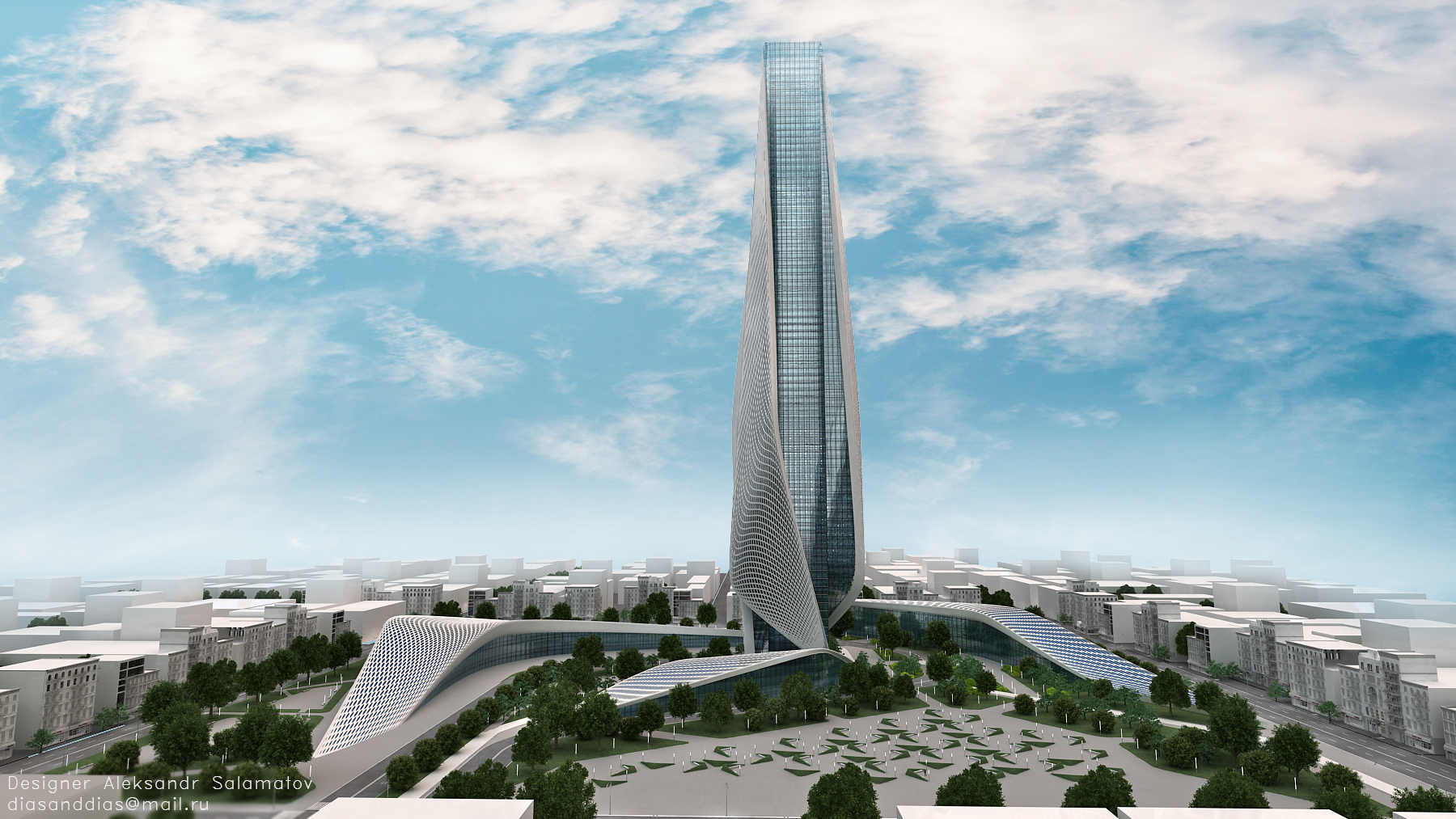 Skyscraper Concepts SAIL TOWER by Aleksandr Salamatov at Coroflot.com