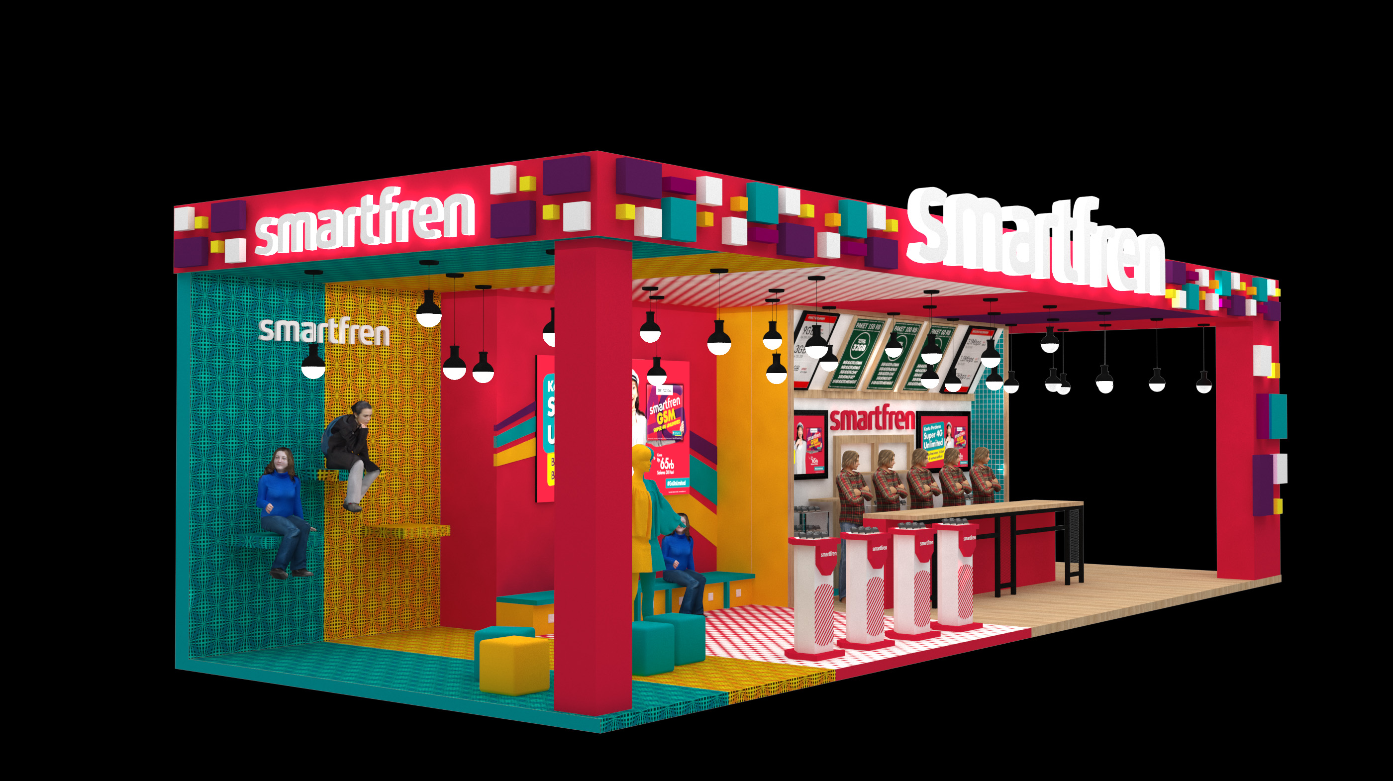Smartfren Booth PRJ by Syamsul Rizal at Coroflot.com