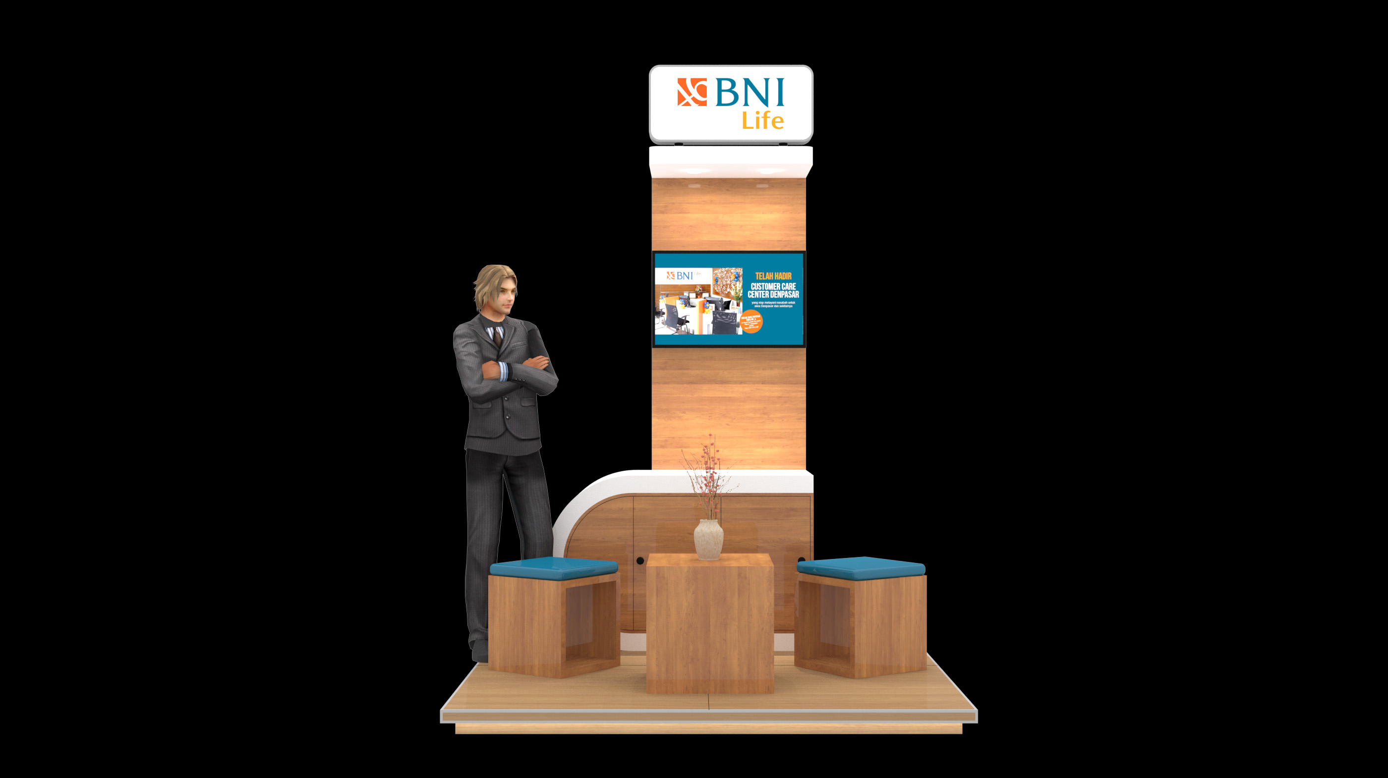 BNI mini booth by Syamsul Rizal at Coroflot.com