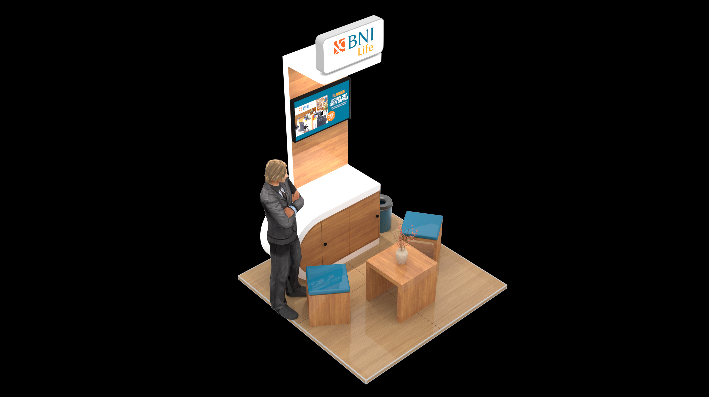 BNI mini booth by Syamsul Rizal at Coroflot.com