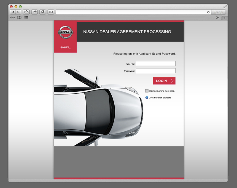 User interface design for Nissan/Infiniti Dealer Processing website. by ...