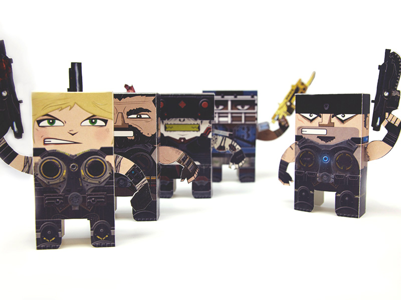 Gears of War 3 - Papercraft Dolls by Matt Elbon at Coroflot.com