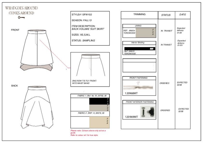 Technical Package Examples by Gemma Slack at Coroflot.com