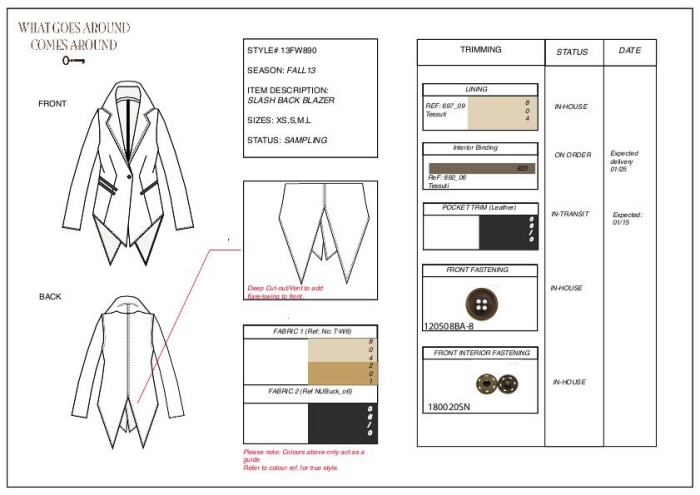 Technical Package Examples by Gemma Slack at Coroflot.com