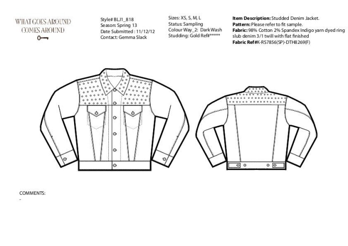 Technical Package Examples by Gemma Slack at Coroflot.com