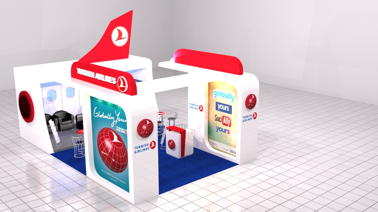 Turkish Airlines Booth Design Proposal by Richard Gemaguim at Coroflot.com