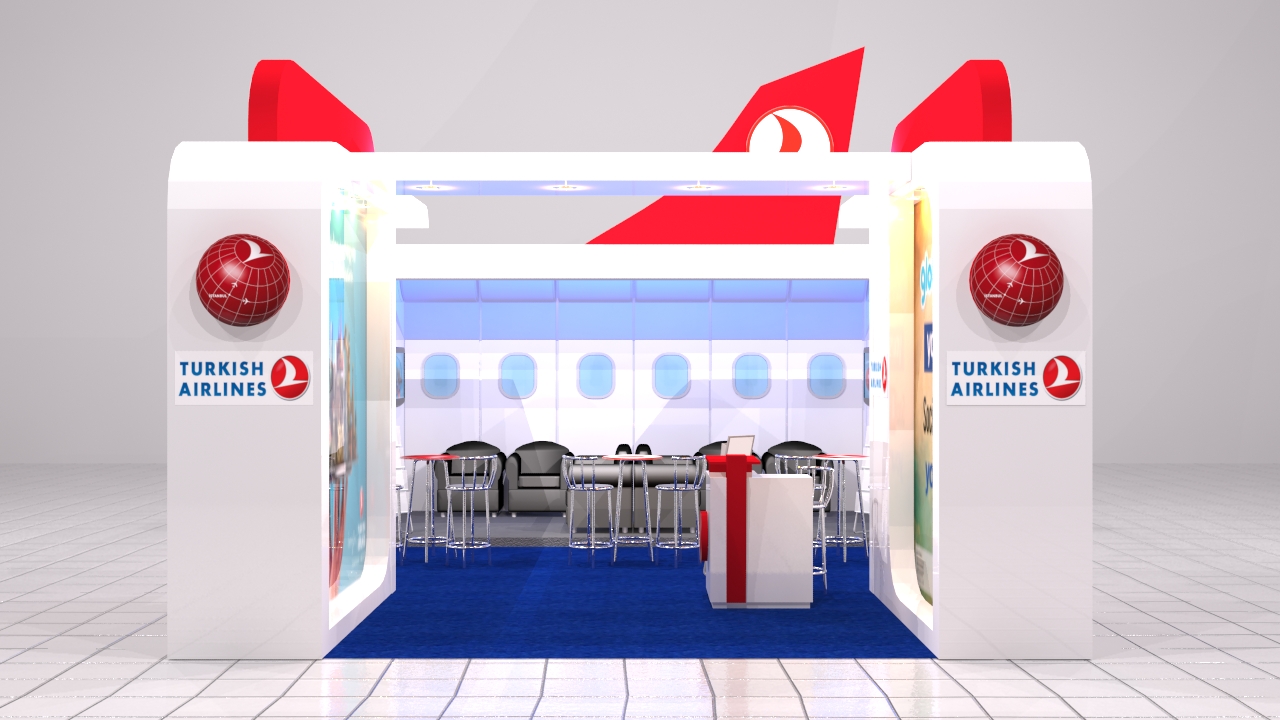 Turkish Airlines Booth Design Proposal by Richard Gemaguim at Coroflot.com