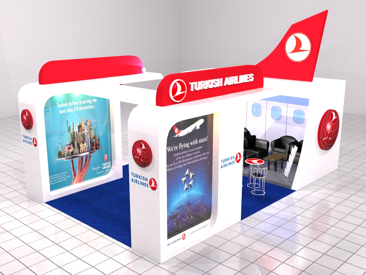 Turkish Airlines Booth Design Proposal by Richard Gemaguim at Coroflot.com