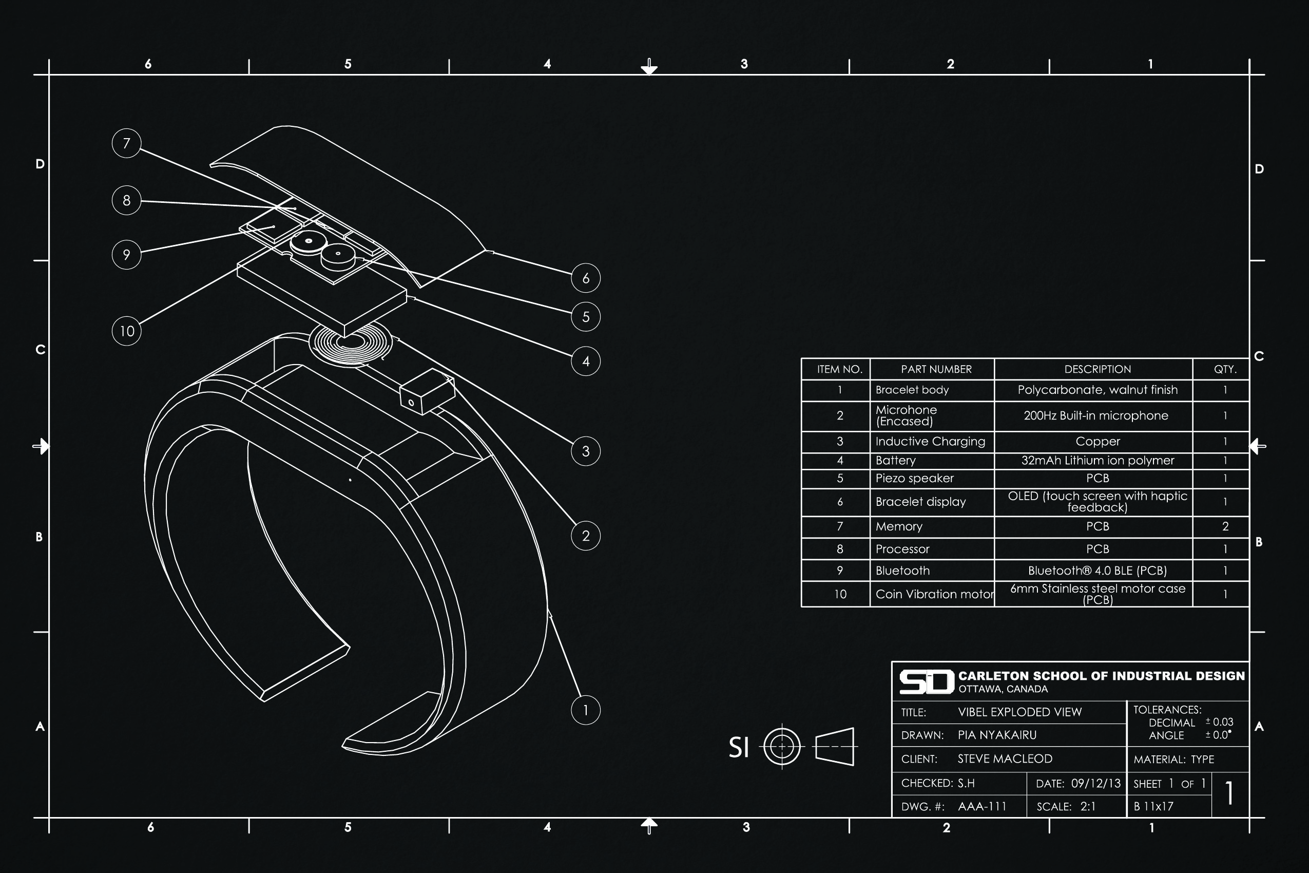 Vibel- An Interactive bracelet for the deaf by Pia Nyakairu at Coroflot.com