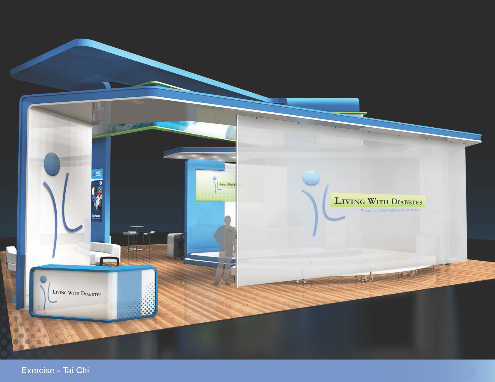 50'x50' Living With Diabetes Booth by Trevor Beniak at Coroflot.com
