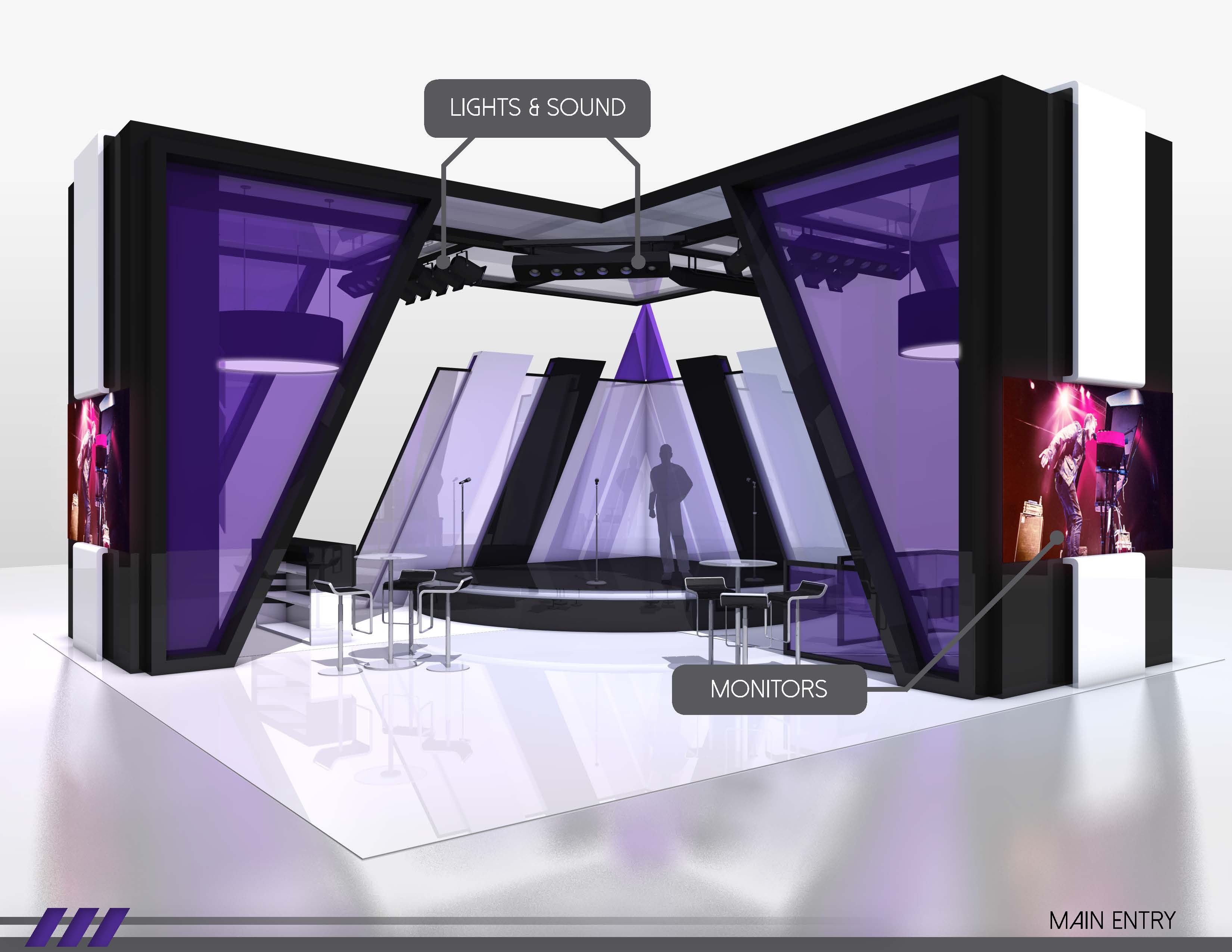 30'x30' Music Performance Booth by Trevor Beniak at Coroflot.com