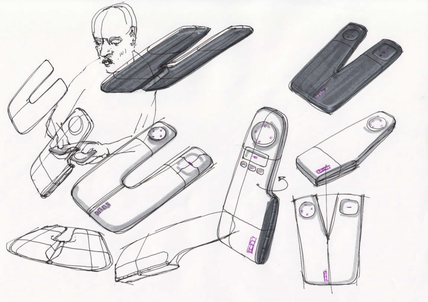consumer electronic sketch development by Ronald Lytel at Coroflot.com