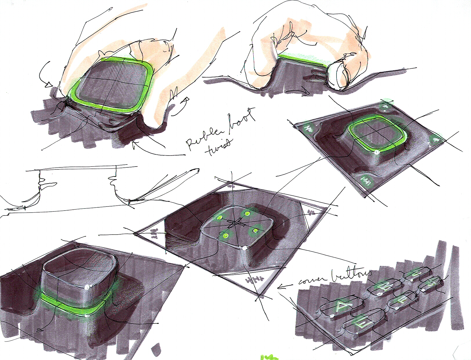 hand held product sketch development by Ronald Lytel at Coroflot.com