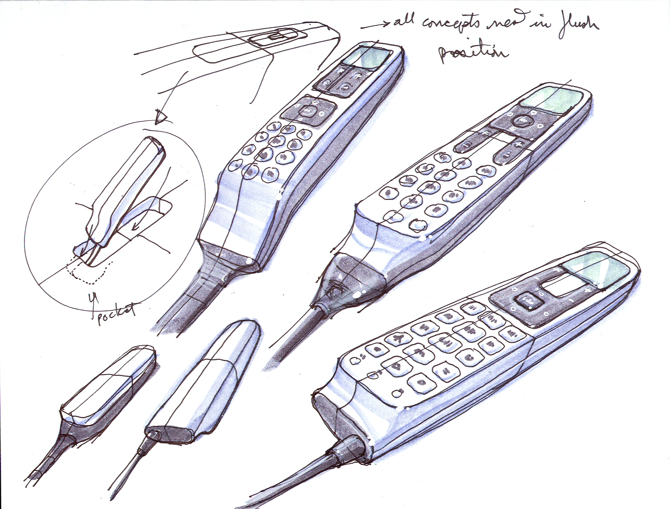 hand held product sketch development by Ronald Lytel at Coroflot.com