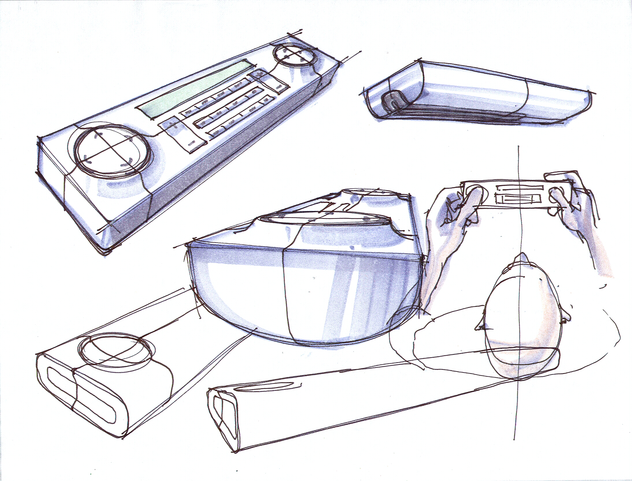 consumer electronic sketch development by Ronald Lytel at Coroflot.com