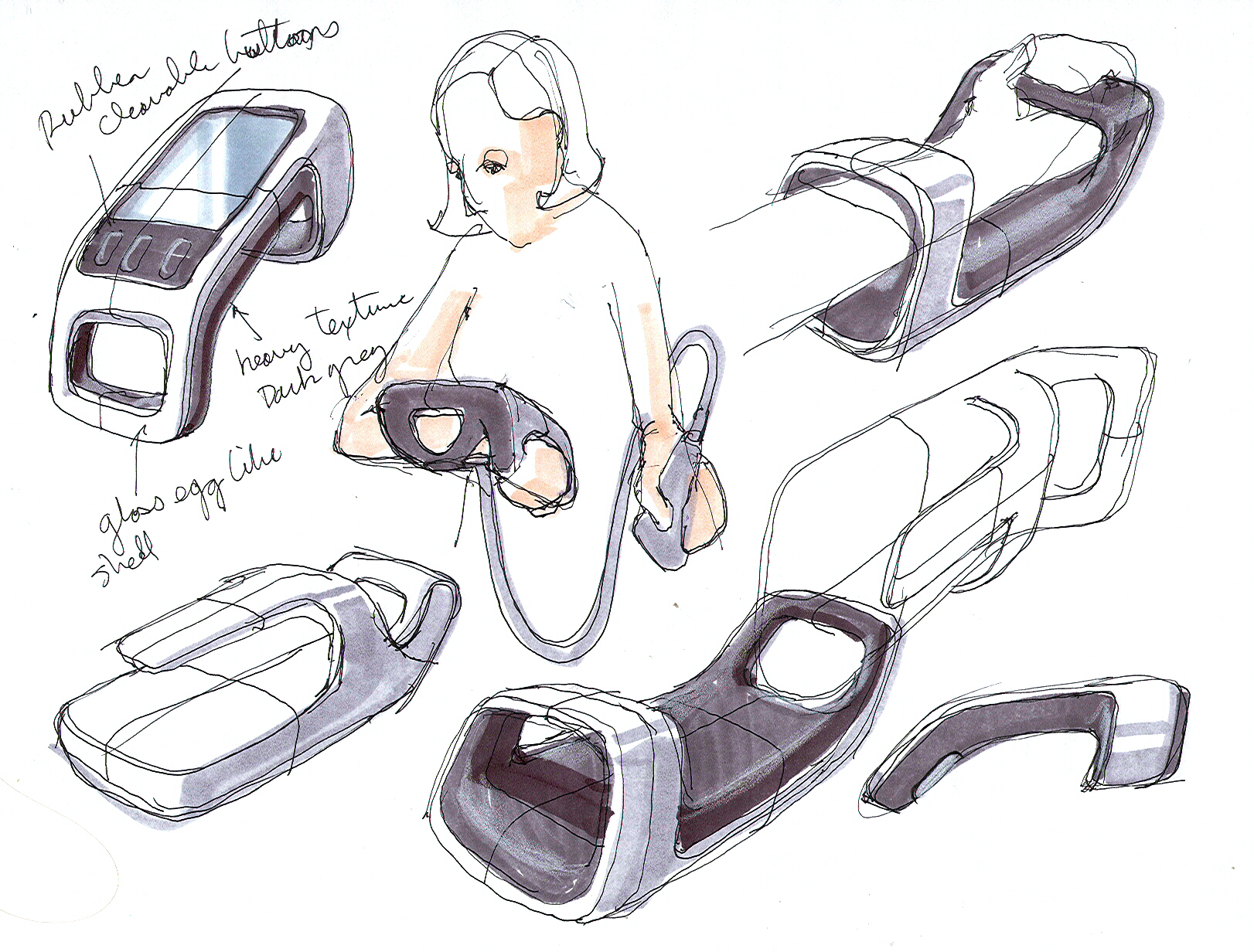 wearable product sketch development by Ronald Lytel at Coroflot.com