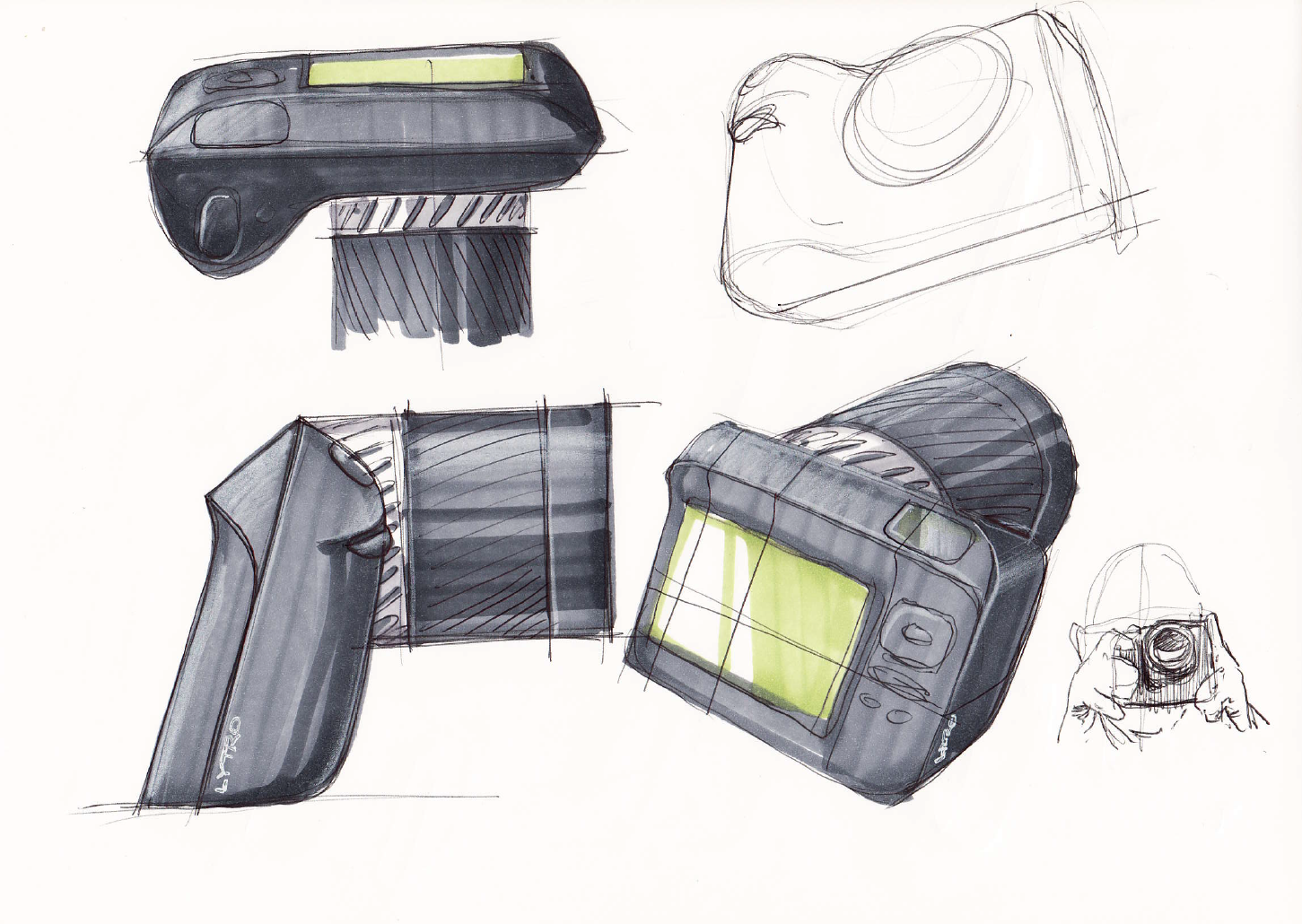 hand held product sketch development by Ronald Lytel at Coroflot.com