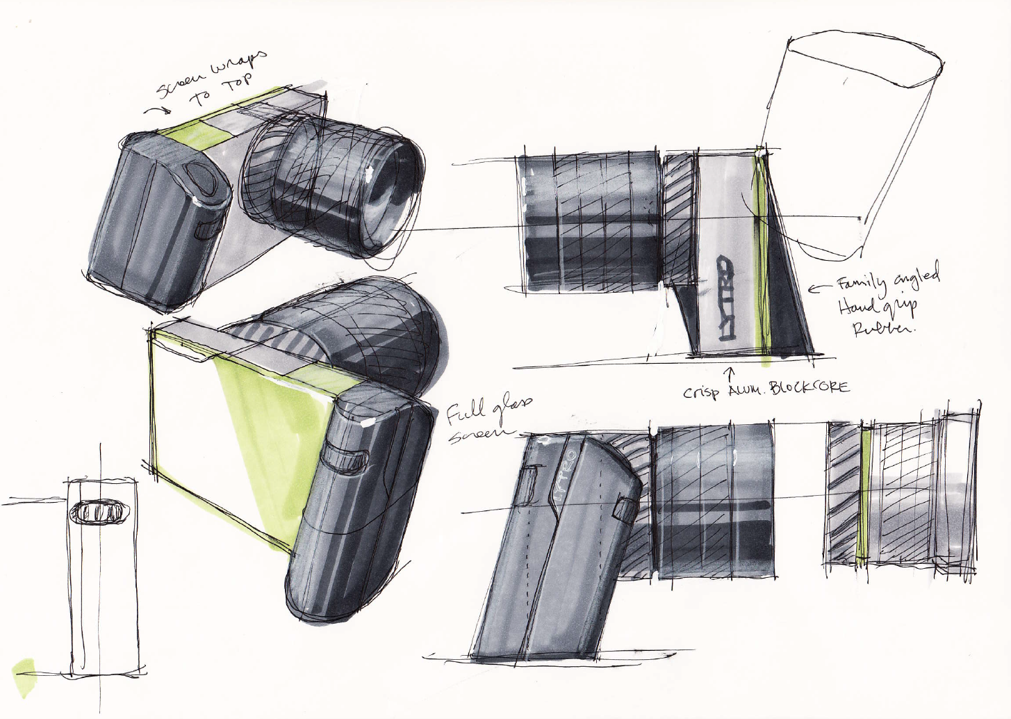 hand held product sketch development by Ronald Lytel at Coroflot.com