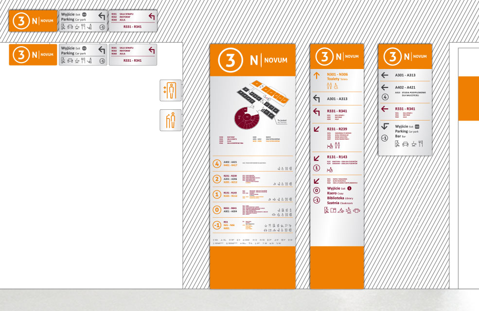 Wayfinding System for colage / university. by JUST BRAND at Coroflot.com