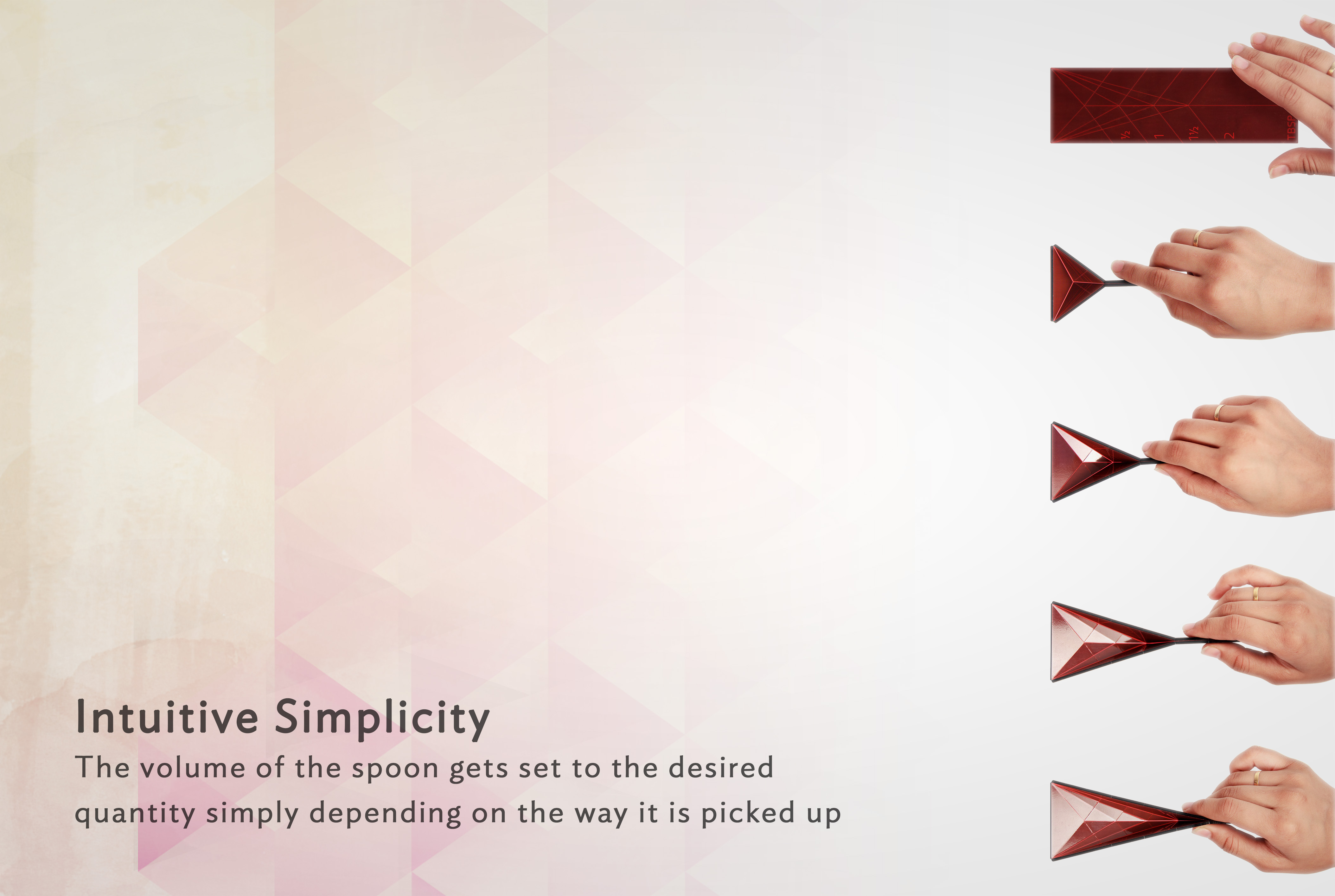Polygons measuring spoon (patent pending) by Rahul Agarwal at Coroflot.com
