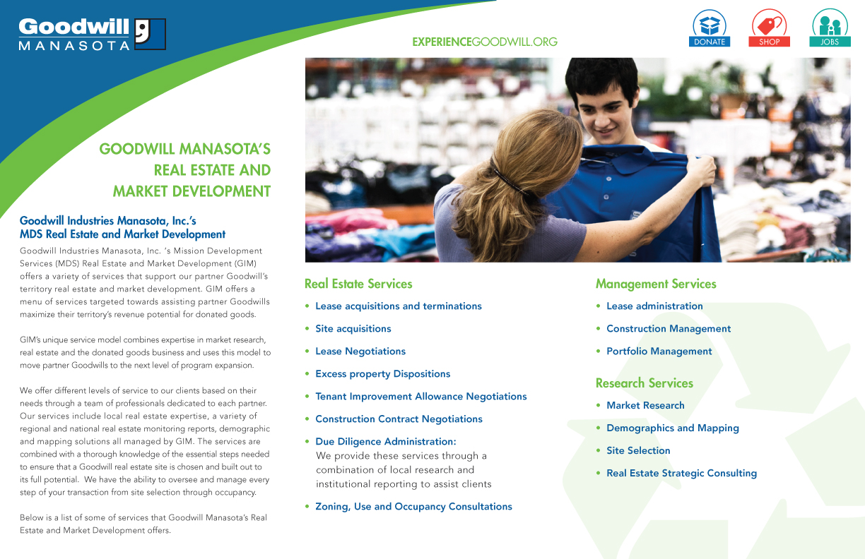 Goodwill Brochure Template by Alan Martinez at Coroflot.com