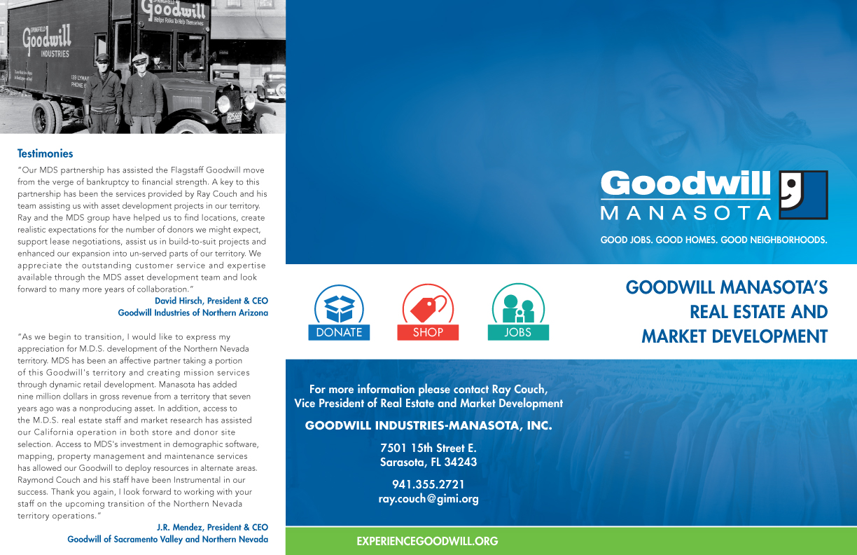 Goodwill Brochure Template by Alan Martinez at Coroflot.com