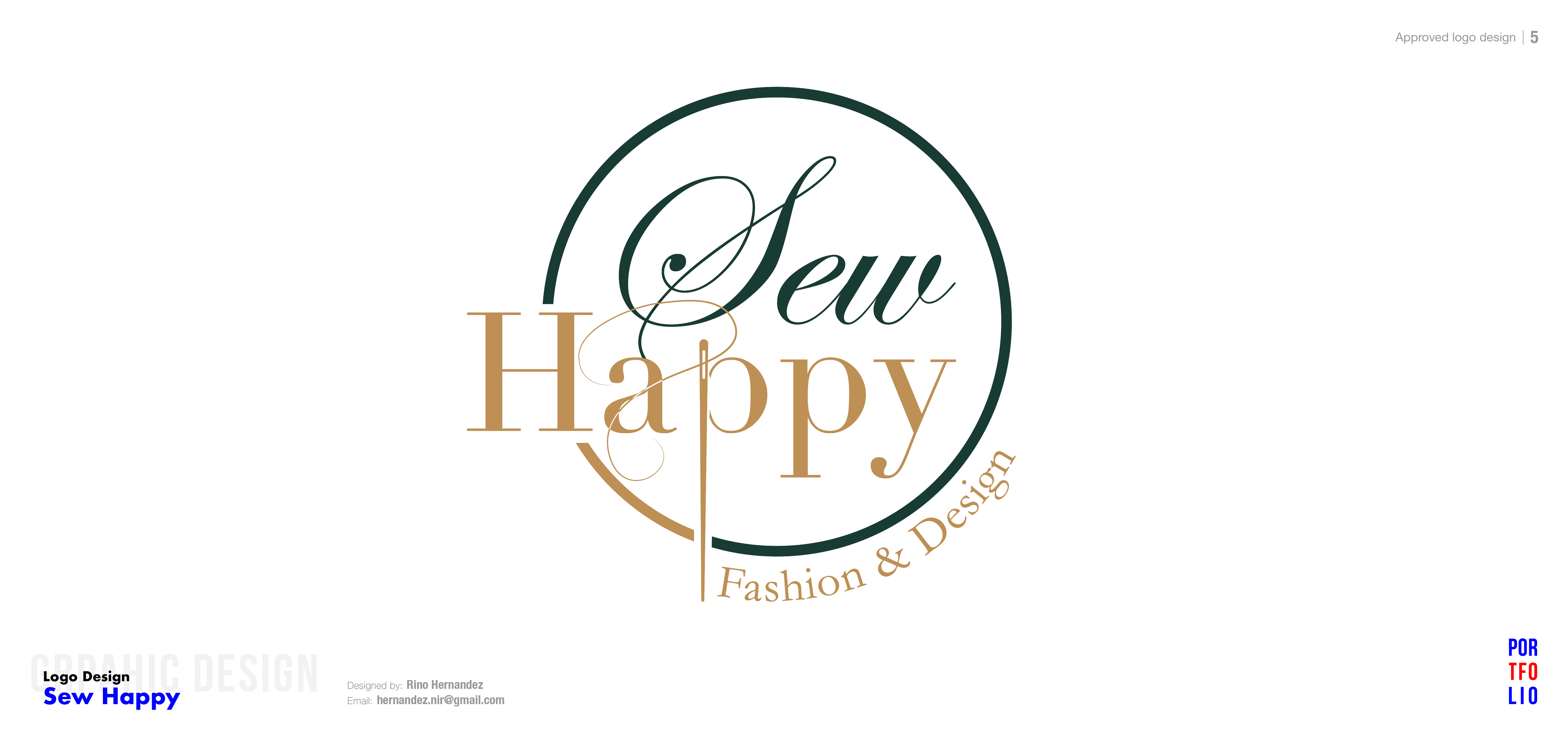 Sew Happy Logo Design by Rino Hernandez at Coroflot.com