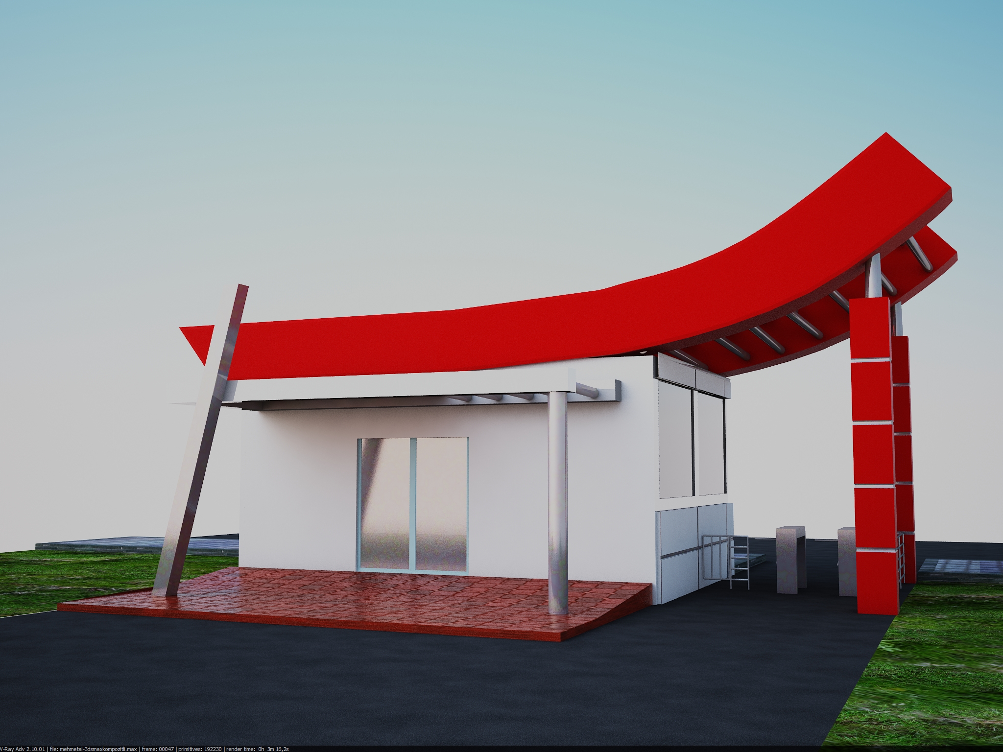 Security Guard Room 3d Design by Hasan Türkay at Coroflot.com