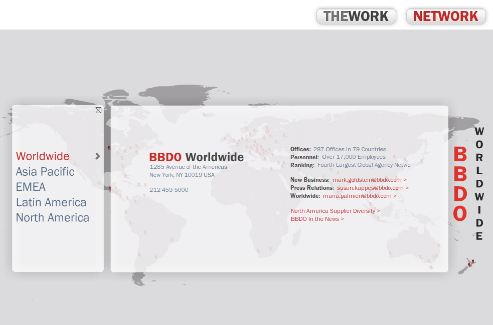 BBDO Worldwide Website by Andrew Marconi at Coroflot.com