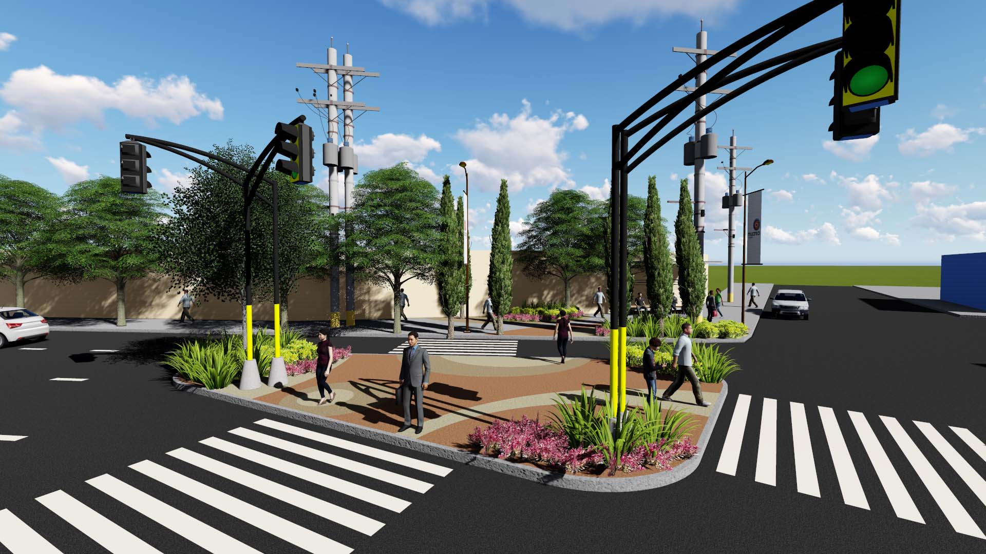 Streetscape Design and 3D Render by Amir Mallonga at Coroflot.com