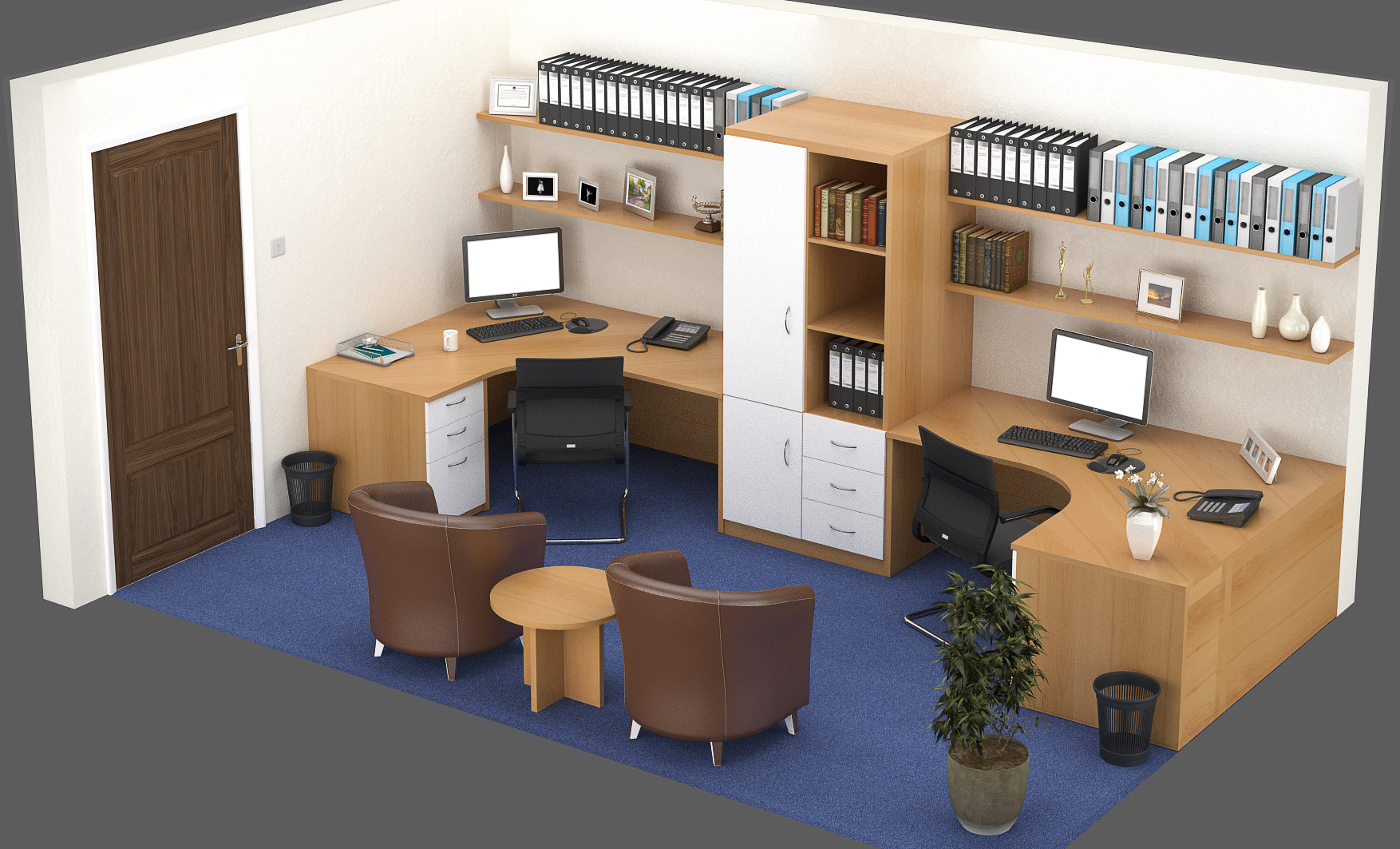 Small Office with two Work Stations by Jason Botcherby at Coroflot.com